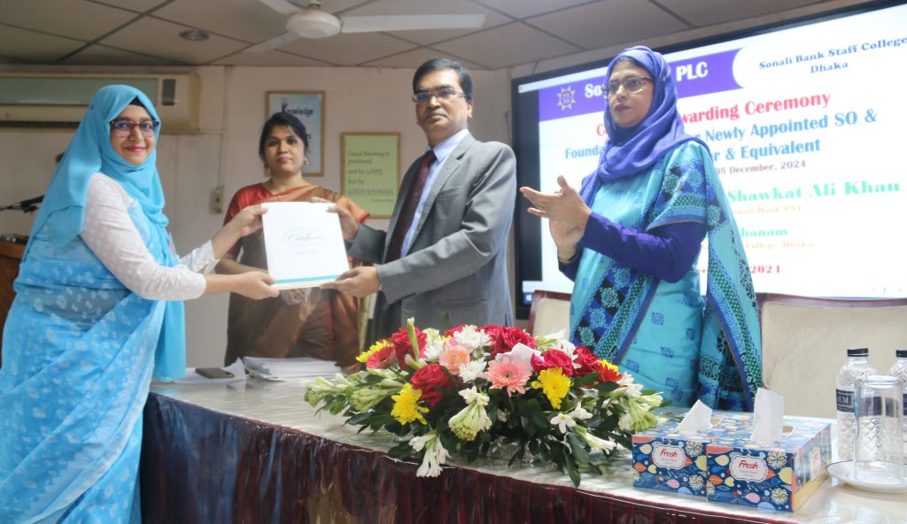 Sonali Bank Staff College holds certificates awarding ceremony ...